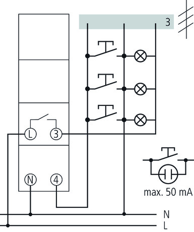 ELPA 8 | DIN-Schiene | Treppenlicht-Zeitschalter | Zeit- und Lichtsteuerung | Theben
